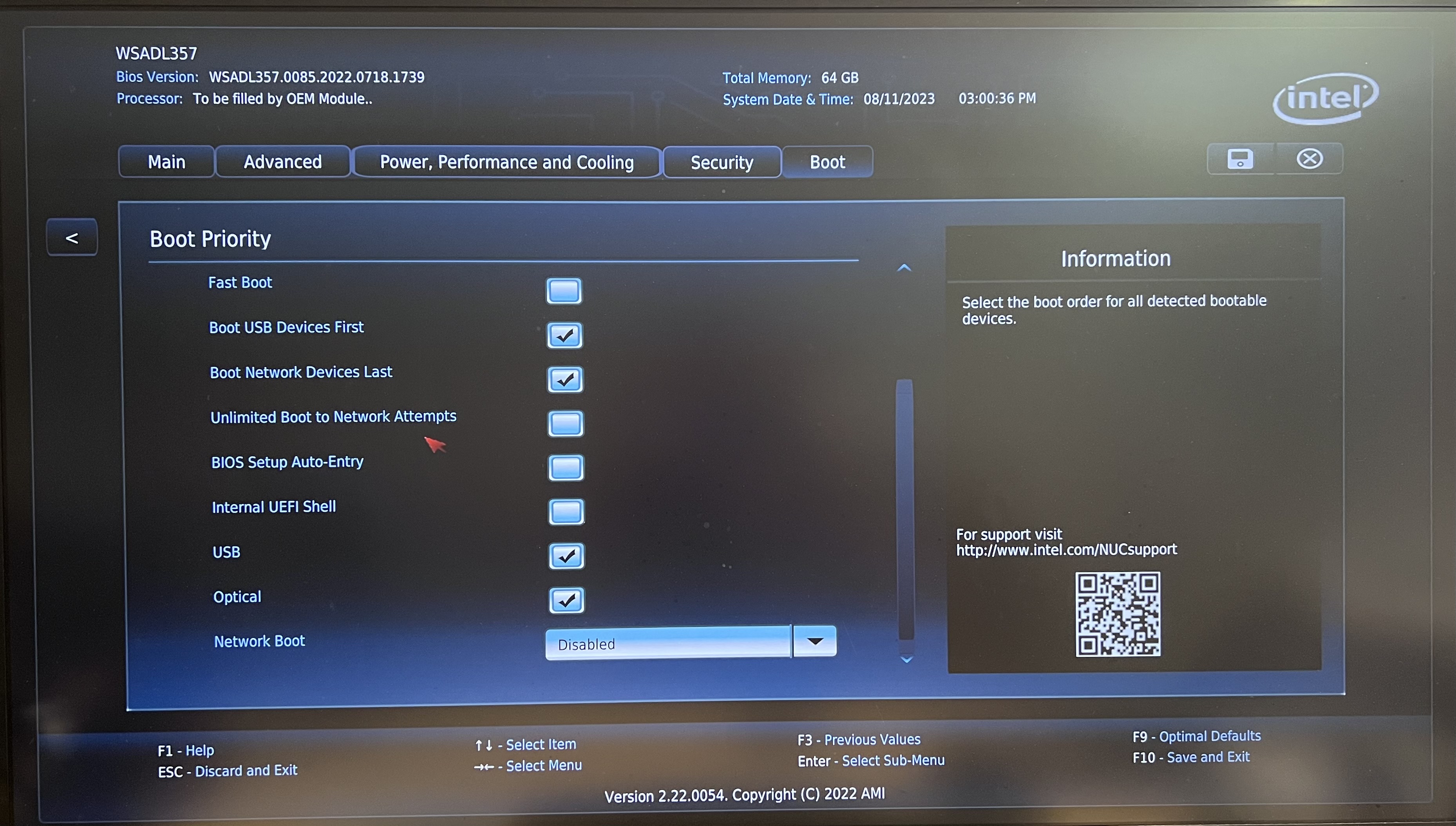 Preparation of Intel NUC BIOS – Wesnovator Solutions